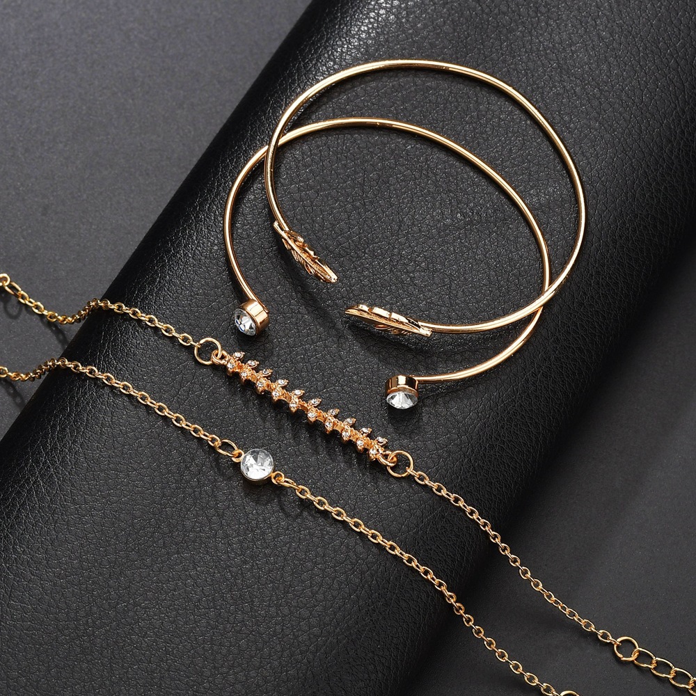 Destiny Jewels 4Pce Set Gold Plated Layered Adjustable Boha Bracelet ...